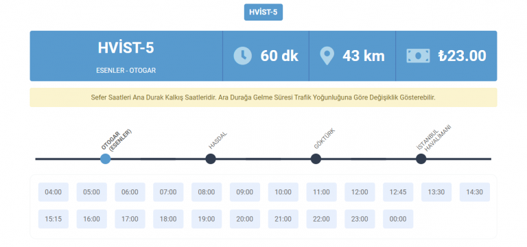 Havaist Nedir? Fiyatları Nelerdir? Havaist Hareket Saatleri